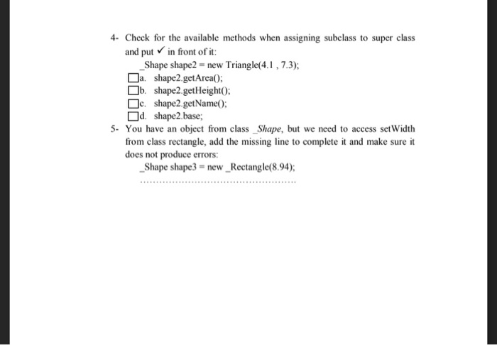 Solved Lab 2 - Polymorphism Implement the given UML. You | Chegg.com
