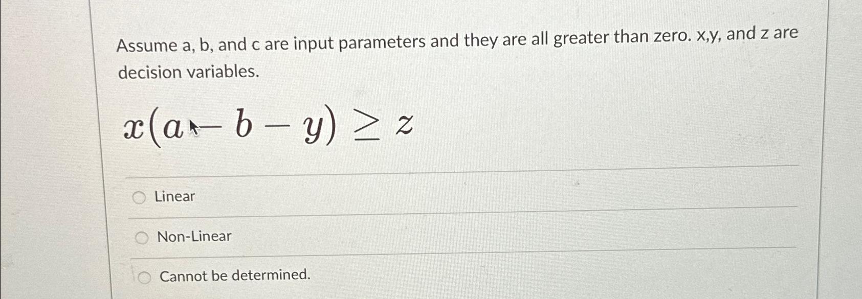 Solved Assume a,b, ﻿and c ﻿are input parameters and they are | Chegg.com