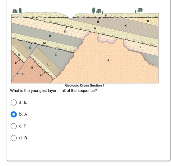Solved What is Geologic Unit P, look at the key in the lab | Chegg.com
