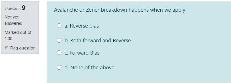 Solved Which of the following is an application of Zener | Chegg.com
