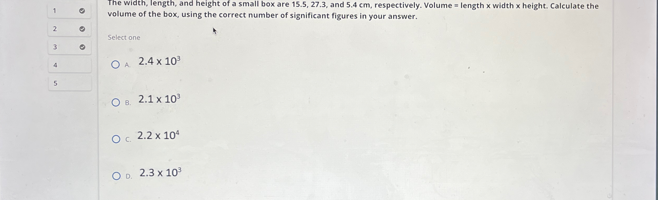 Solved The width, length, and height of a small box are | Chegg.com