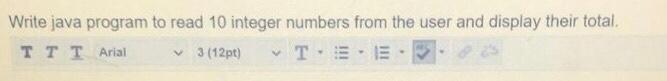 Solved Write java program to read 10 integer numbers from | Chegg.com