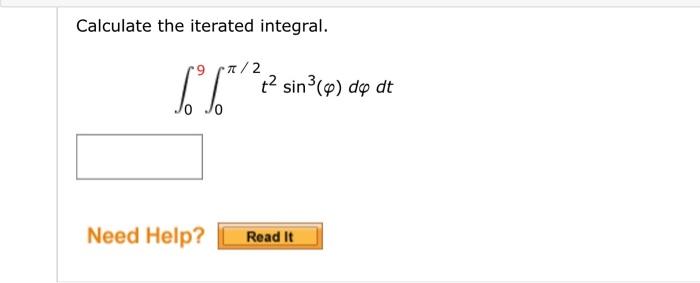 Calculate the iterated integral. ∫−61∫12(x2+y−2)dydx | Chegg.com