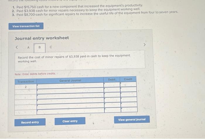 Solved Exercise 8-14 (Algo) Ordinary repairs, extraordinary | Chegg.com