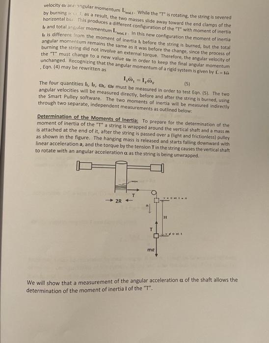 Solved DESERVATION OF ANGULAR MOMENTUM Objective: The | Chegg.com