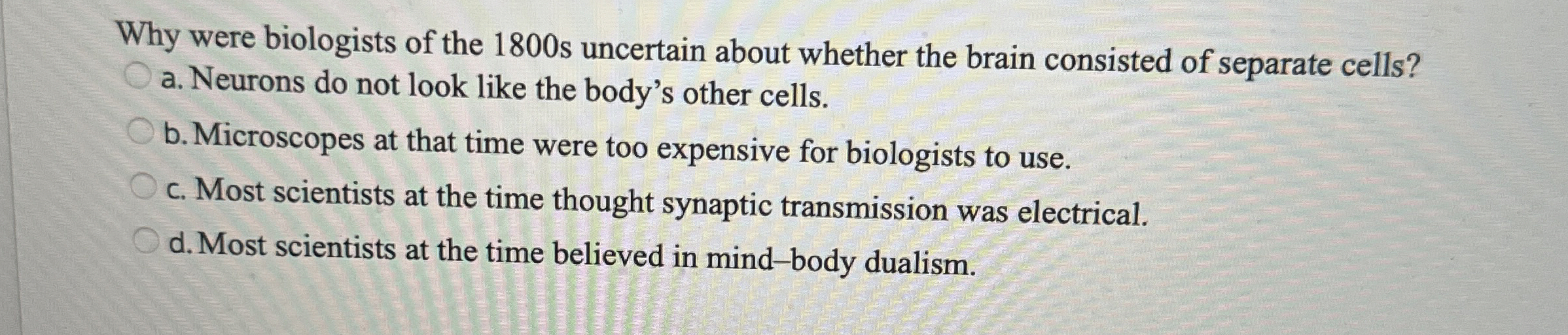 Solved Why were biologists of the 1800 ﻿s uncertain about | Chegg.com