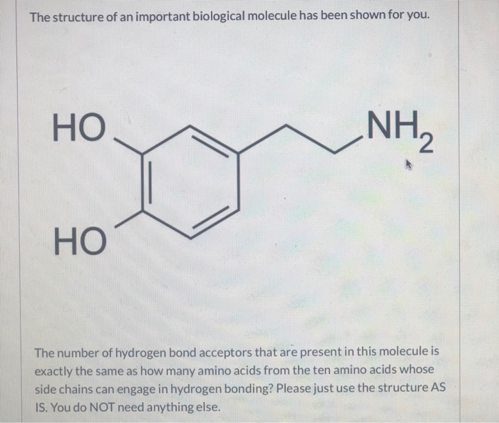 Solved The structure of an important biological molecule has | Chegg.com