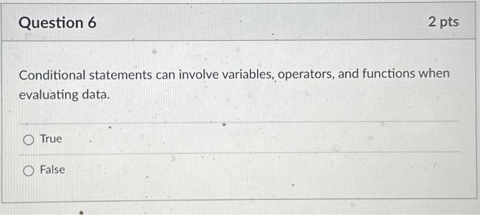Solved Conditional statements can involve variables, | Chegg.com