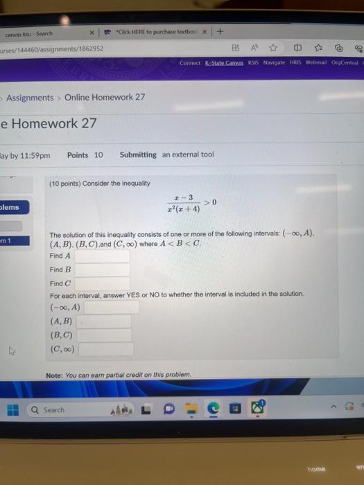 Solved canvas ksu - Search urses/144460/assignments/1862952 | Chegg.com