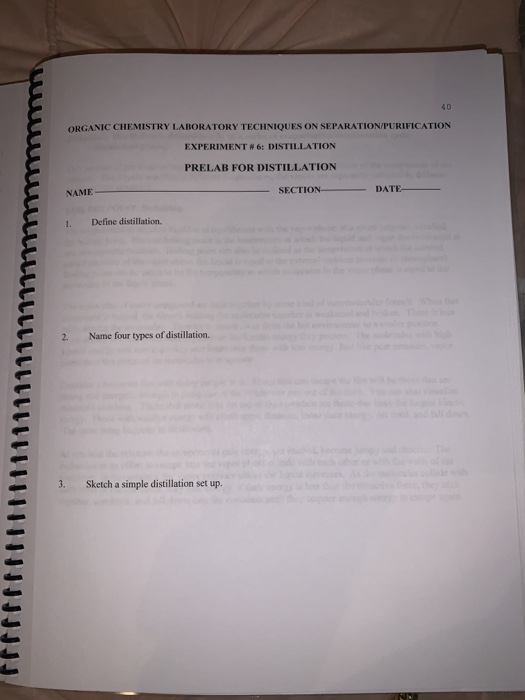 Solved 40 ORGANIC CHEMISTRY LABORATORY TECHNIQUES ON | Chegg.com