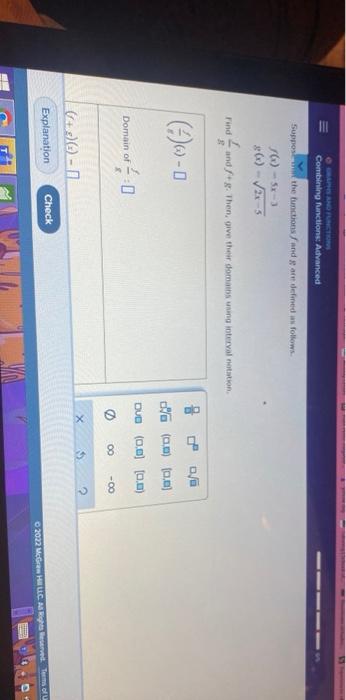 Solved III Combining Runctions: Advanced Suppose the | Chegg.com