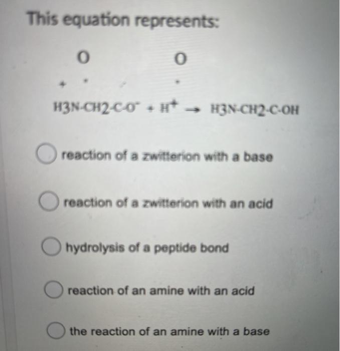 Solved This equation represents: 0 0 HUN-CH2CO + #* → | Chegg.com