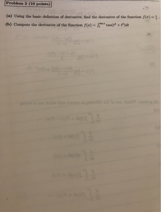 Solved Problem 2 (10 points) (a) Using the basic definition | Chegg.com