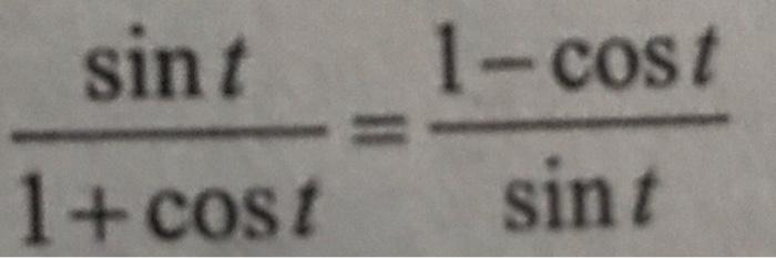 Solved sint 1-cost sint 1+cost | Chegg.com