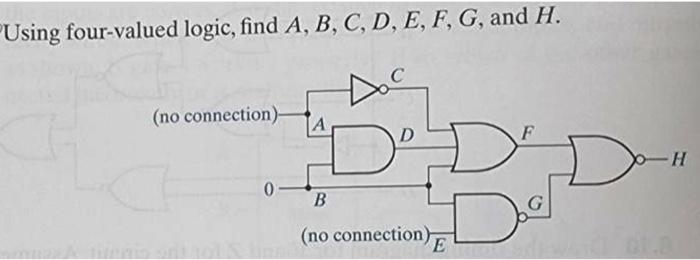 Solved Using four-valued logic, find A,B,C,D,E,F,G, and H. | Chegg.com