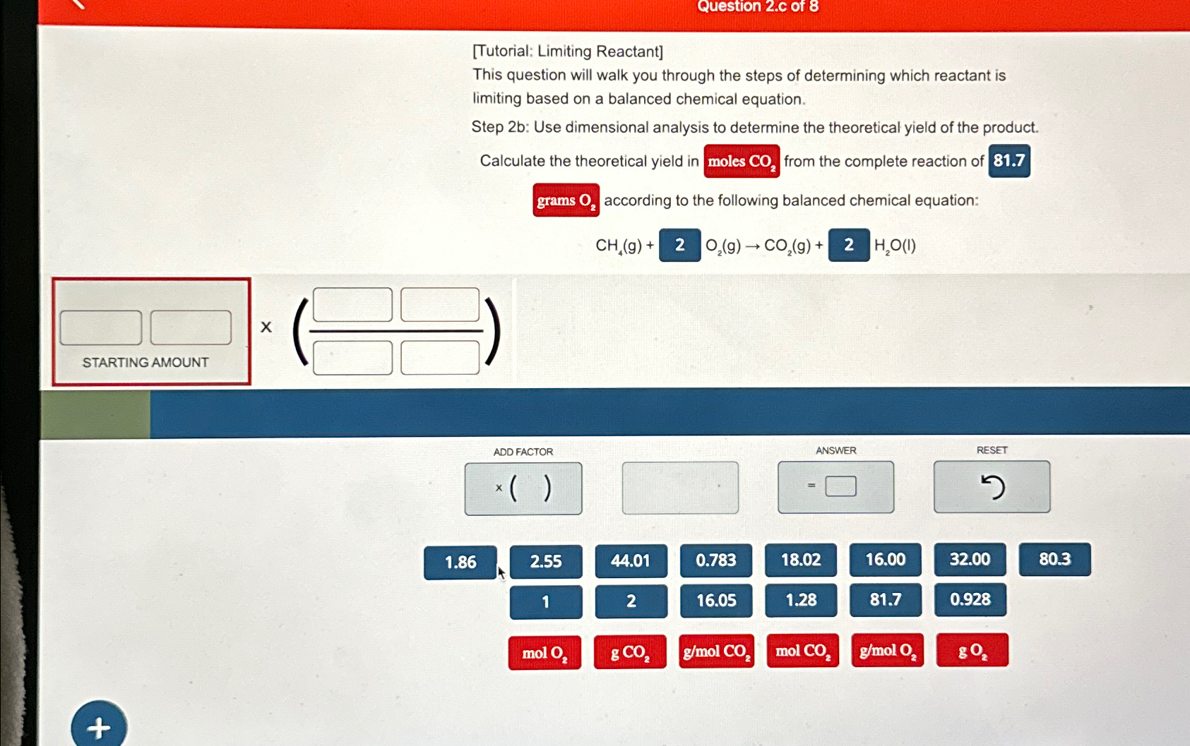 Solved Question 2.c of 8[Tutorial: Limiting Reactant]This | Chegg.com