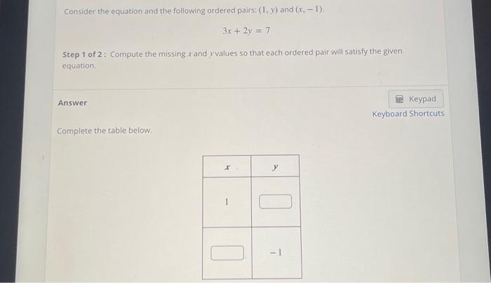 Solved Consider the equation and the following ordered | Chegg.com