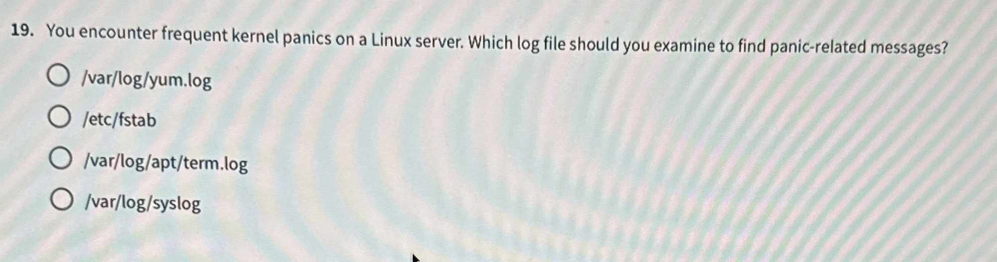 Solved You encounter frequent kernel panics on a Linux | Chegg.com