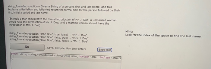 Solved (Using Java method — common mistake don’t call | Chegg.com