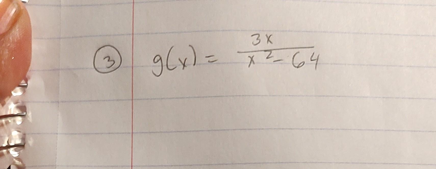 Solved g(x)=x2−643x | Chegg.com