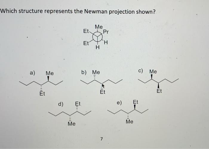 Solved Which structure represents the Newman projection | Chegg.com