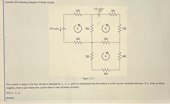 Solved Consider the following diagram of three circuits. 10 | Chegg.com