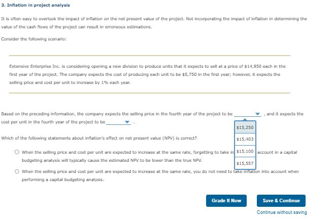 Solved Inflation in project analysisIt is often easy to | Chegg.com