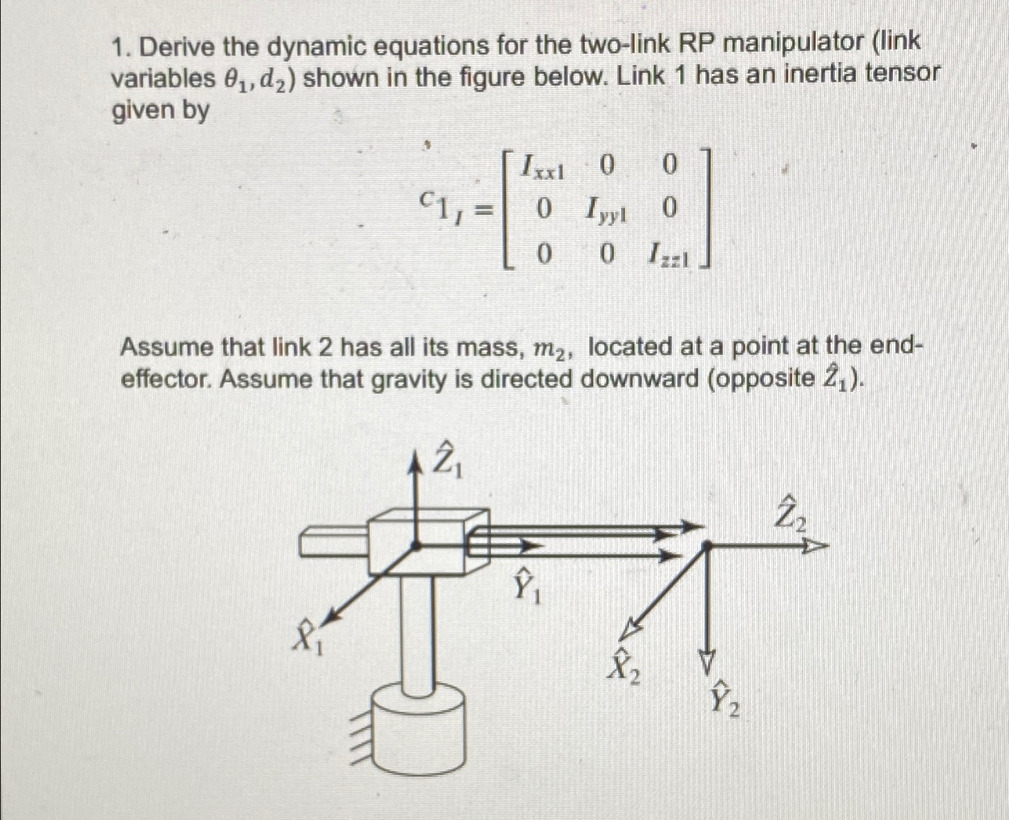 Solved Derive the dynamic equations for the two-link RP | Chegg.com