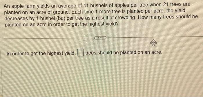 Solved An apple farm yields an average of 41 bushels of | Chegg.com