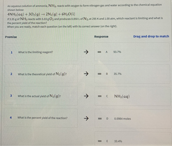 Solved An aqueous solution of ammonia, NH3, reacts with | Chegg.com