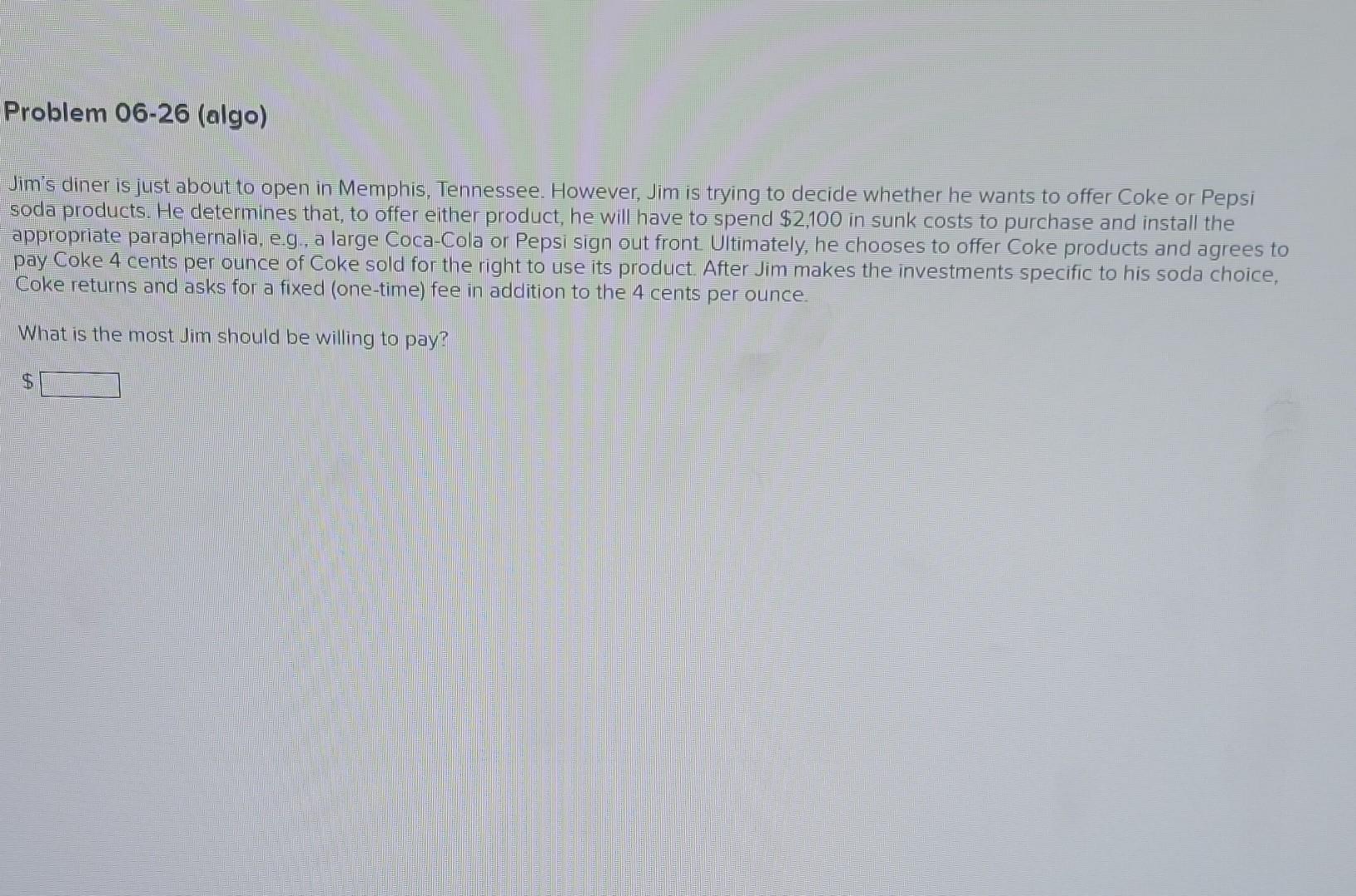 Solved Jim's diner is just about to open in Memphis, | Chegg.com