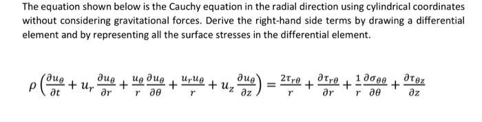 Solved The equation shown below is the Cauchy equation in | Chegg.com