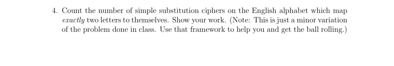 Solved Count the number of simple substitution ciphers on | Chegg.com