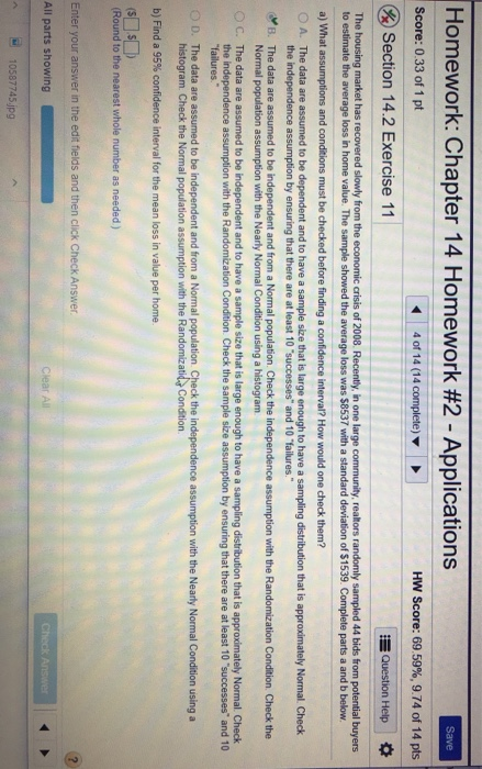 Solved Save Homework: Chapter 14 Homework #2 - Applications | Chegg.com Solved Save Homework: Chapter 14 Homework #2 - Applications | Chegg.com