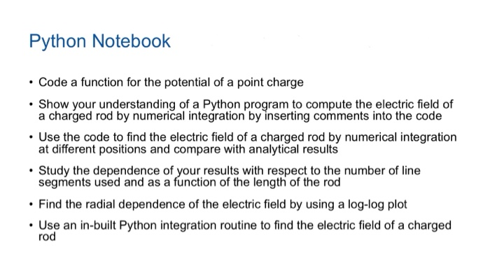 Solved Python Notebook • Code A Function For The Potential