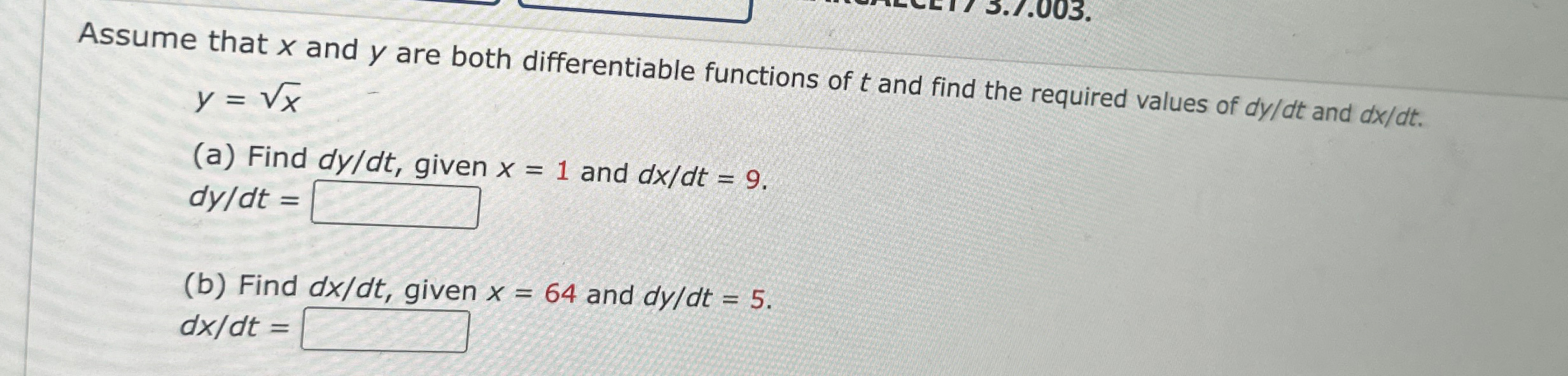 Solved Assume that x ﻿and y ﻿are both differentiable | Chegg.com
