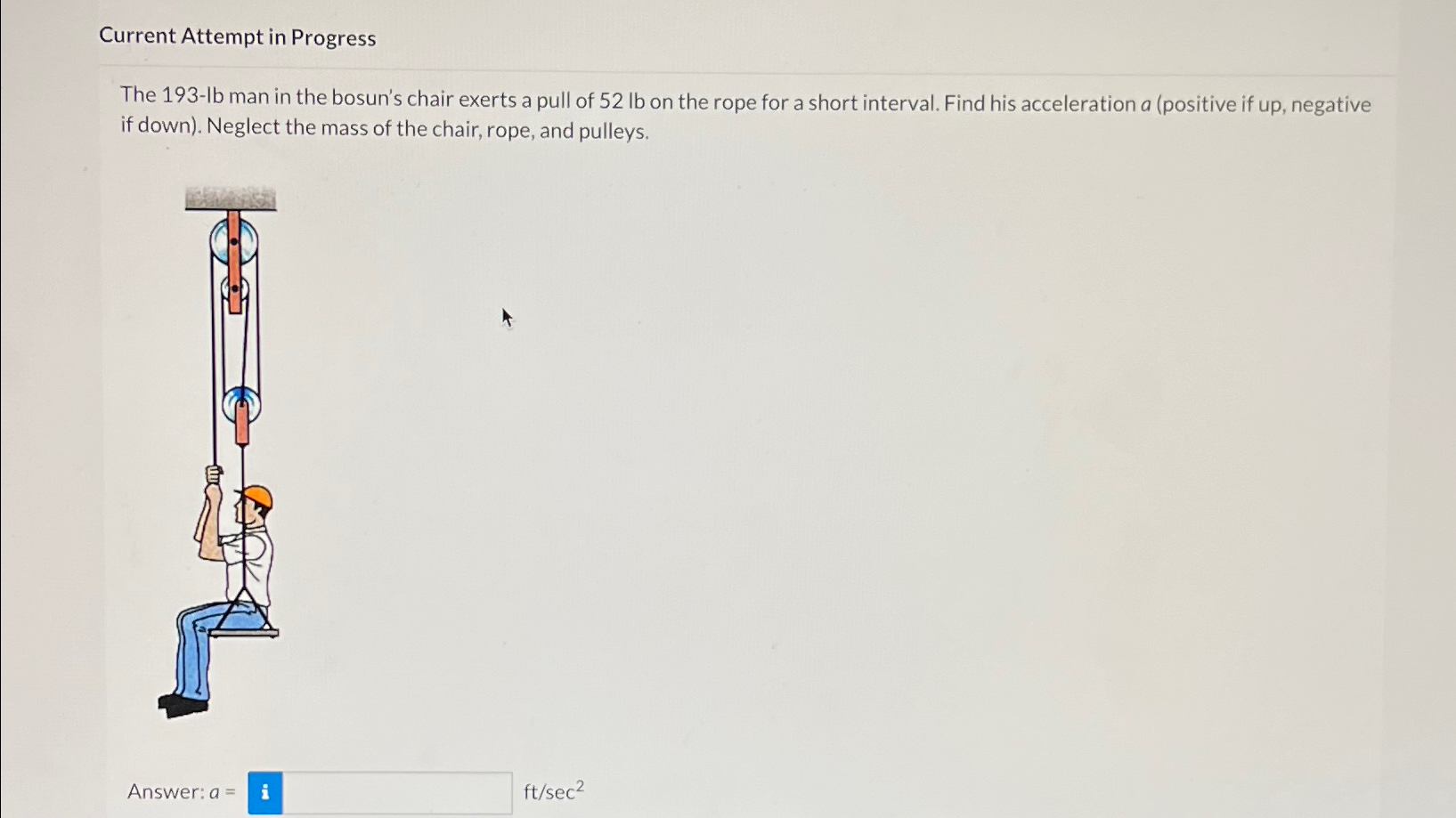 Solved Current Attempt in ProgressThe 193-Ib man in the | Chegg.com