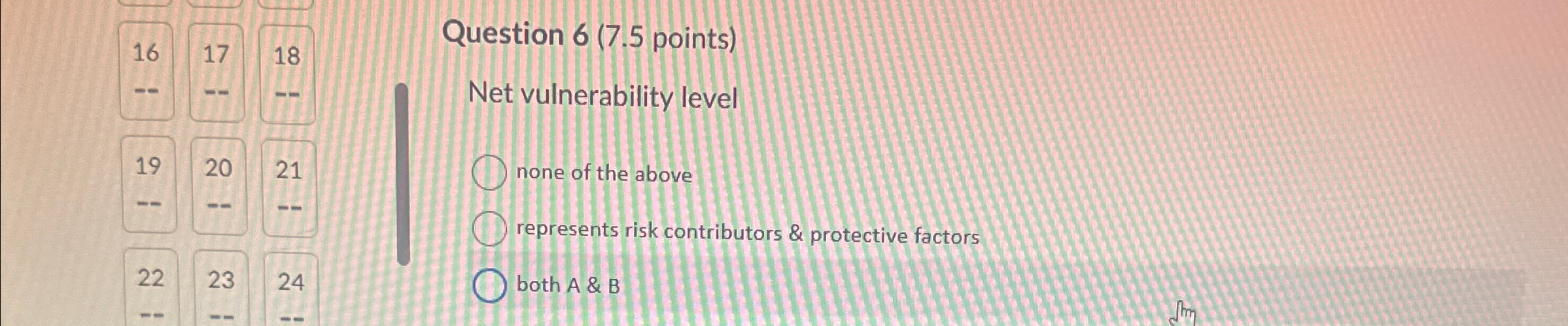 Solved Question 6 (7.5 ﻿points)Net vulnerability | Chegg.com