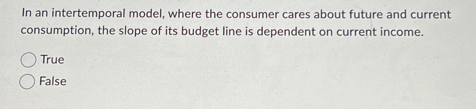 Solved In an intertemporal model, where the consumer cares | Chegg.com