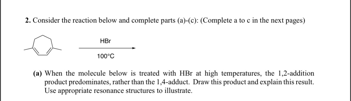 Solved Consider the reaction below and complete parts | Chegg.com