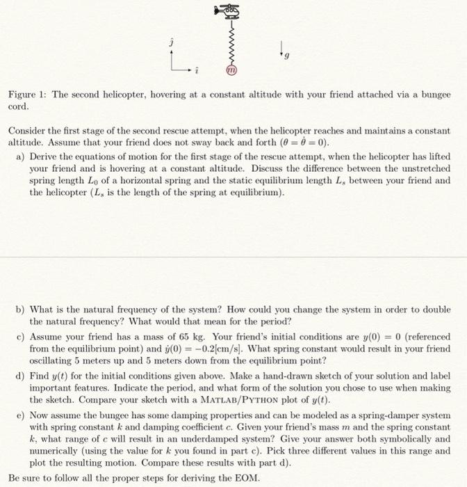 Solved Figure 1: The second helicopter, hovering at a | Chegg.com