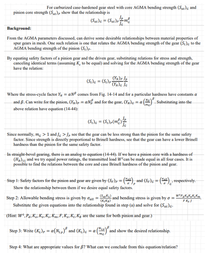 Solved For carburized case-hardened gear steel with core | Chegg.com