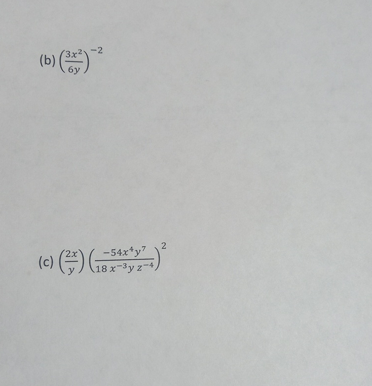 Solved simplify each of the following and write your answer | Chegg.com