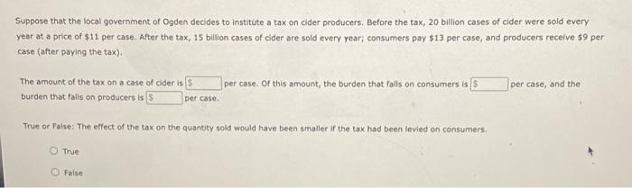 Solved Suppose that the local government of Ogden decides to | Chegg.com