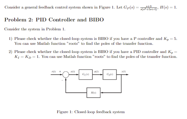 Solved Consider a general feedback control system shown in | Chegg.com