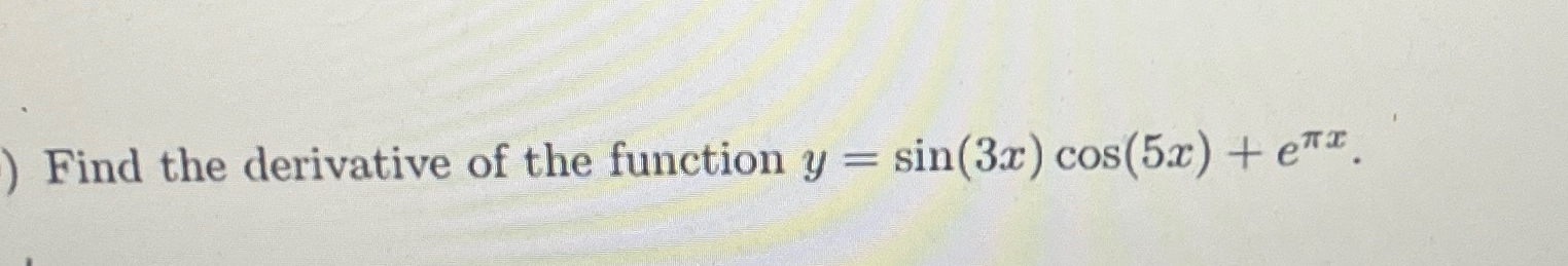 Solved Find the derivative of the function | Chegg.com