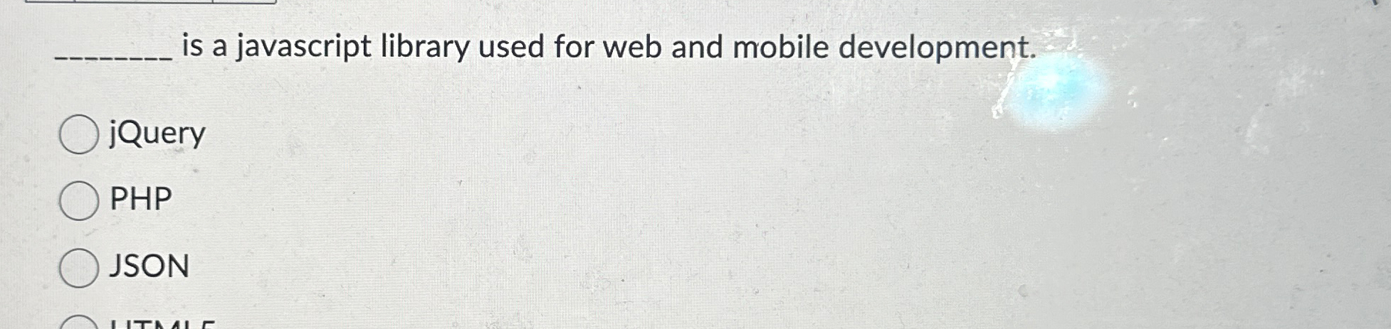 Solved is a javascript library used for web and mobile | Chegg.com