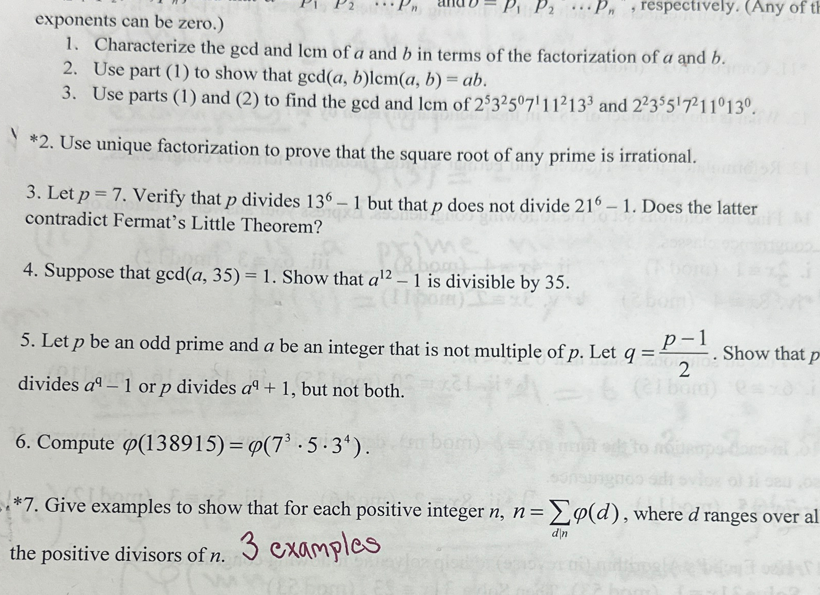 Solved *2. ﻿Use unique factorization to prove that the | Chegg.com