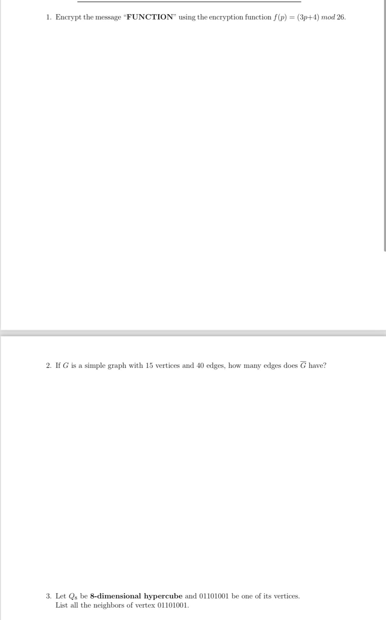 Solved Encrypt The Message Function Using The Encryption