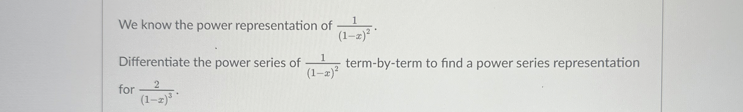 Solved We know the power representation of | Chegg.com